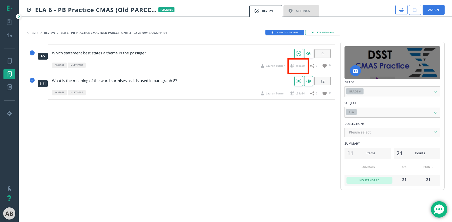 Adding Questions or "Items" to an Assessment in Pear Assessment – Denver School of Science ...