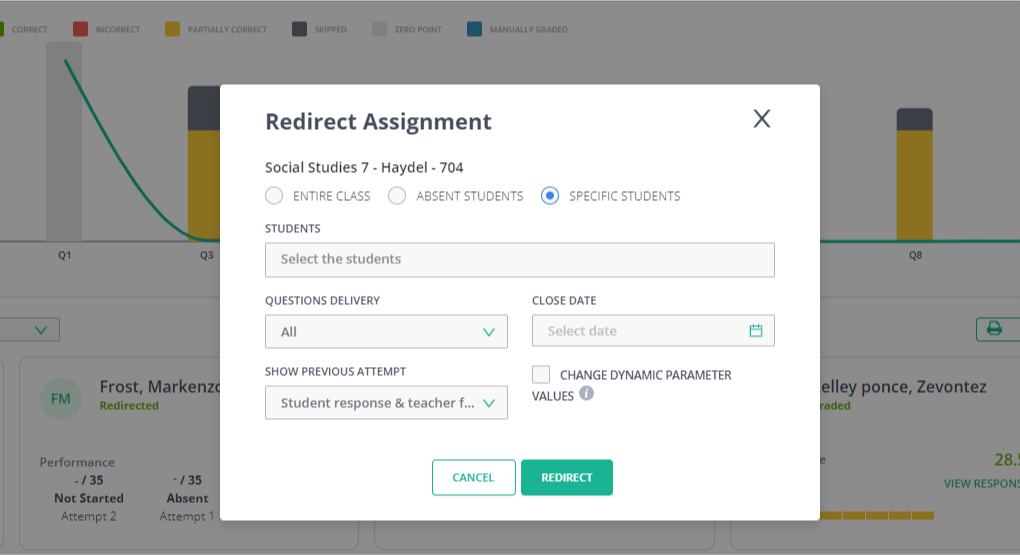 Redirecting a Student's Assessment for IAs/Finals – Denver School of ...