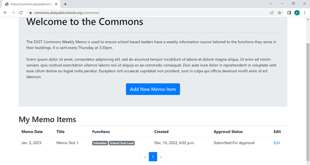 Home Office Staff - How to Create a Memo Item – Denver School of ...