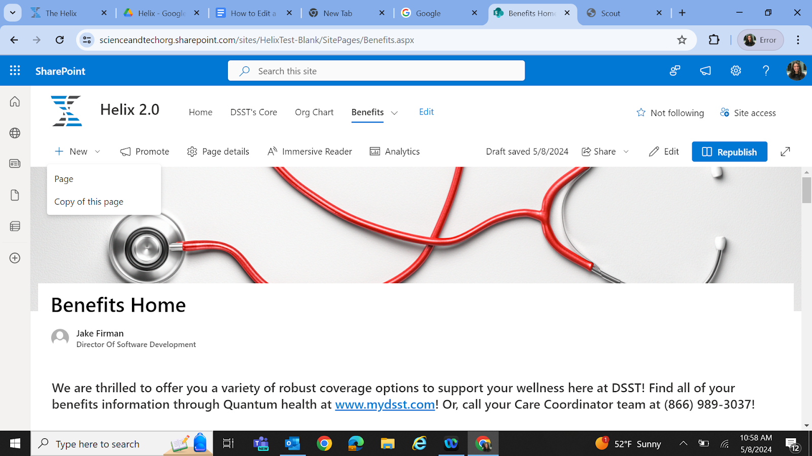 How to Create & Edit a Helix Page – Denver School of Science & Technology