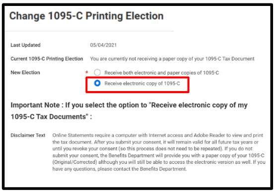 How to View/Print Your ACA Tax Form 1095-C and Update Printing Elections – Denver School of ...