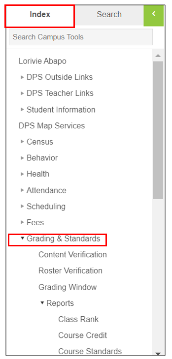 Pulling a "Missing Grades" Report – Denver School of Science & Technology