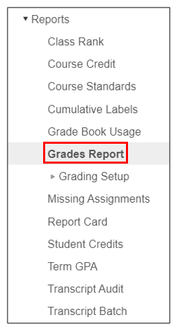 Pulling a "Missing Grades" Report – Denver School of Science & Technology