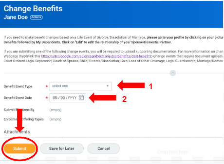 Benefits Life Event Guide – Denver School of Science & Technology