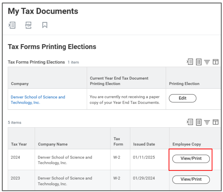 View Your W-2 Tax Forms & Update Your Printing Elections – Denver ...