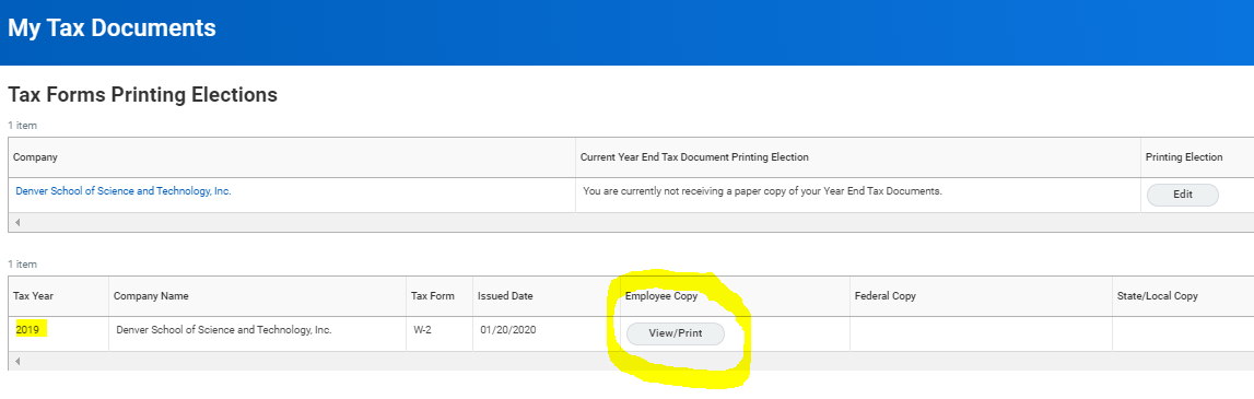 View Your W-2 Tax Forms & Update Your Printing Elections – Denver ...