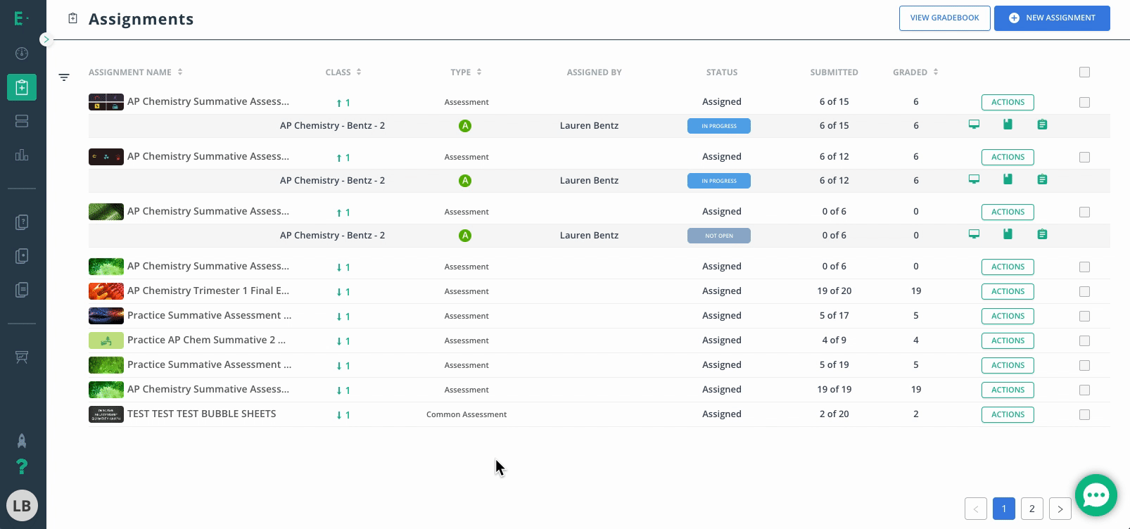 Grading Assessments in Pear Assessment – Denver School of Science & Technology