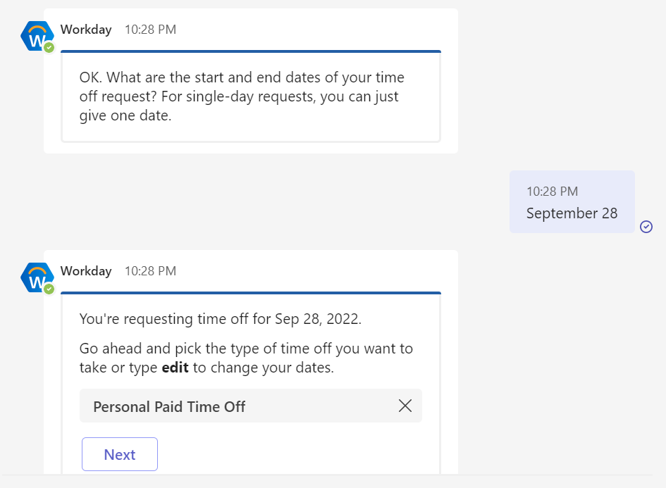 Requesting Time Off Through Workday Teams Chat Denver School Of
